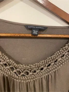 Banana Republic | Dresses | Olive Macrame Neck Dress | Poshmark